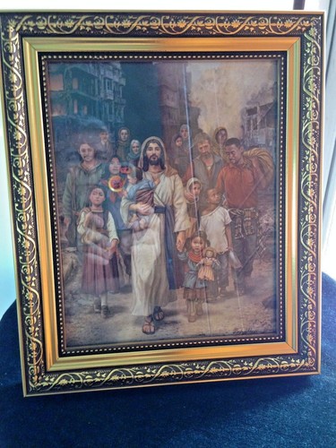 WELCOME THE STRANGER Framed Print, Ornate Gold Finish Frame 11 x13 ...