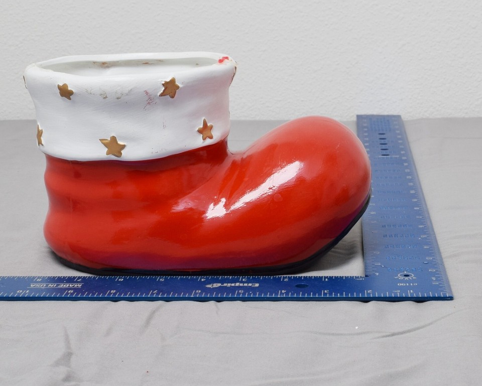 Christmas ~ Santa Boot ~ Pottery Planter Vase Scuffs | eBay