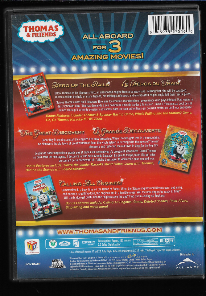 Thomas & Friends: The Movie Pack (DVD, 3 Disc set) 65935575160| eBay