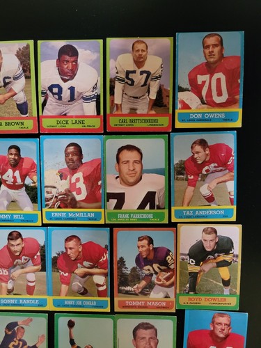 1963 Topps Football Card Lot - 24 Vintage FB Cards - Jim Philips | Dick ...
