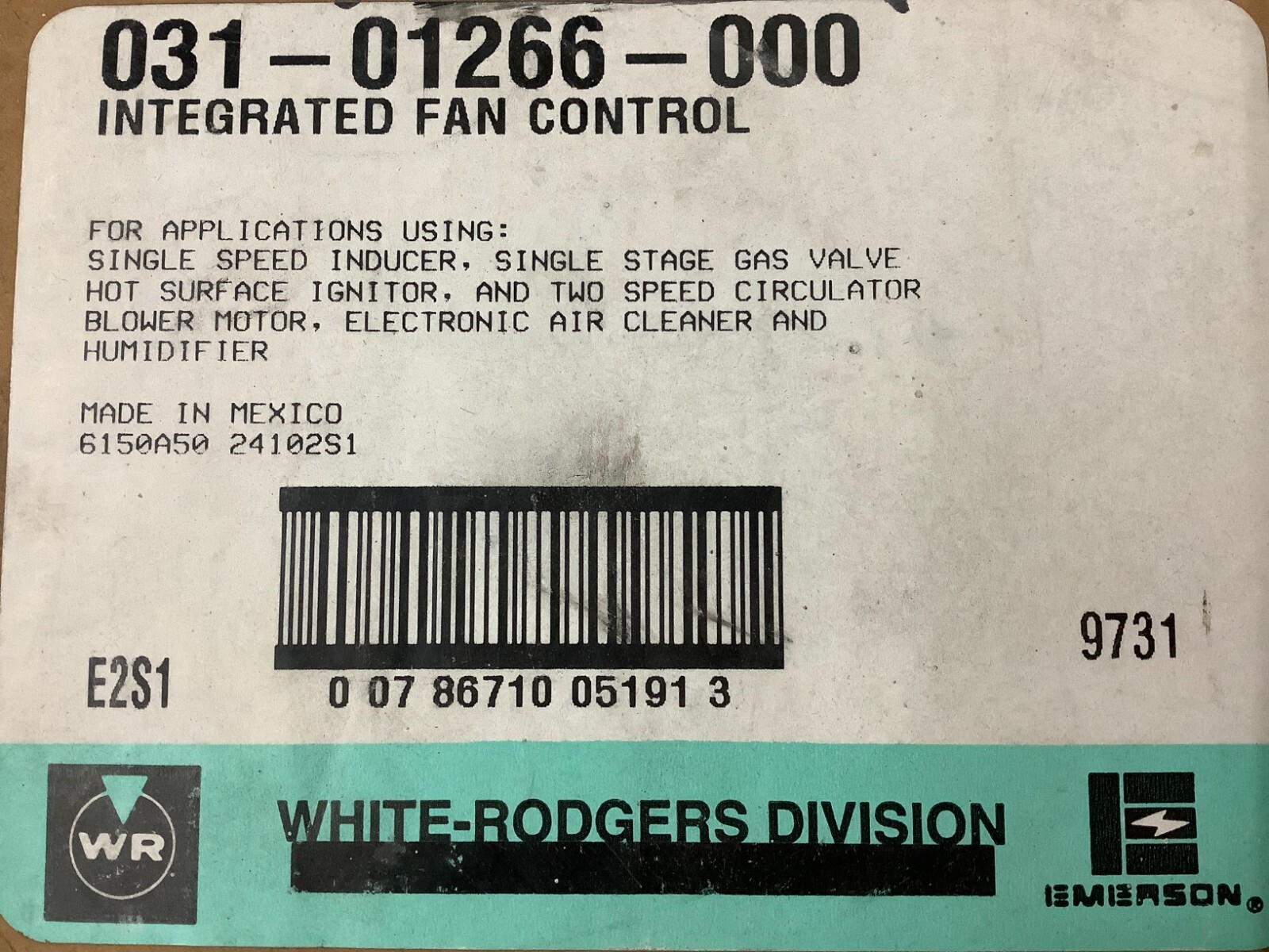 White Rogers Furnace Control Circuit Board (50A50-241) for sale online ...