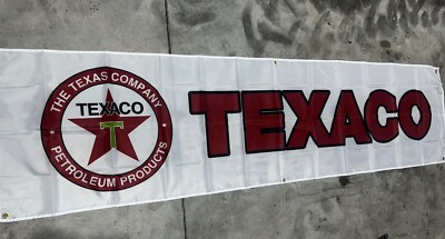 CUSTOM TEXACO GAS OIL BANNER MURAL MANCAVE 2x8ft | eBay