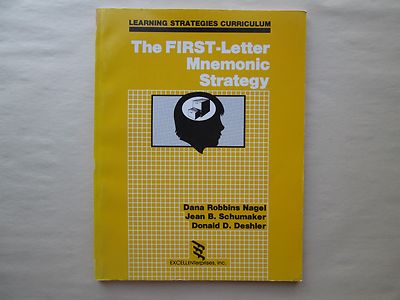 THE FIRST-LETTER MNEMONIC STRATEGY Learning Strategies Curriculum DANA ...