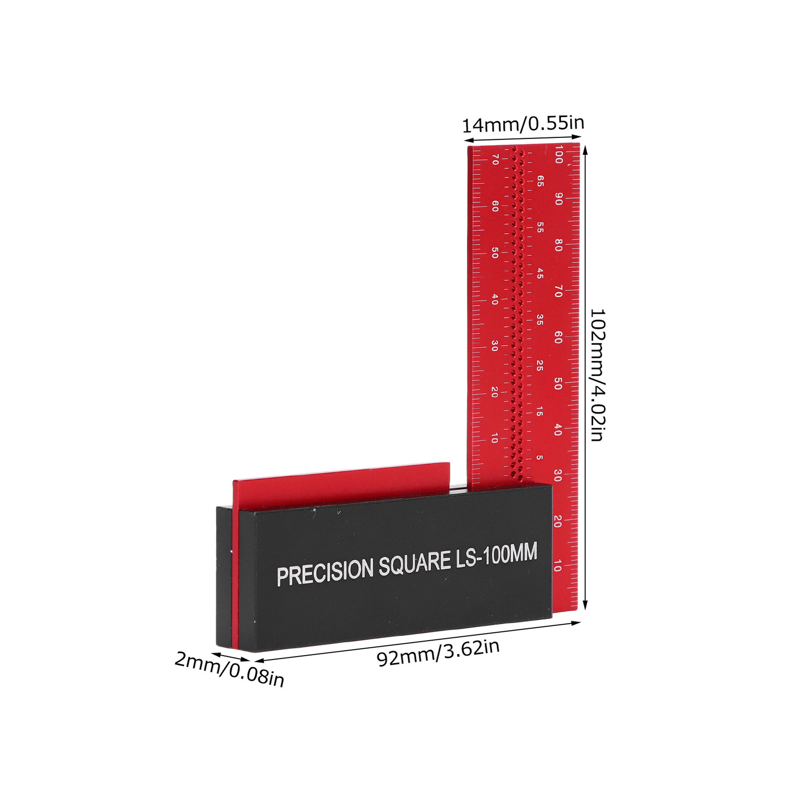 Square Woodworking Ruler Accurate L Shape Carpentry Measuring Marking ...