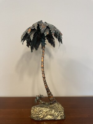 Solid Brass and Copper Palm Tree Sculpture | eBay