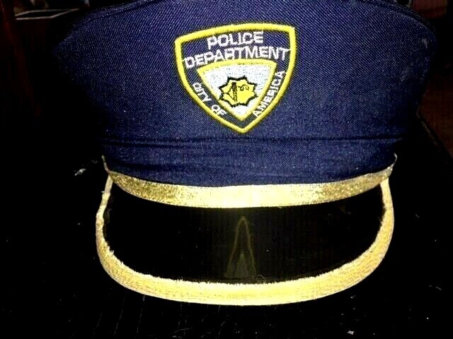 Police Department Halloween Costume Hat, great condit… - Gem