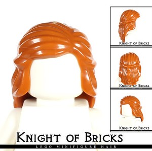 LEGO Minifigure Hair DARK ORANGE 59363 Female Girl Mid-Length Braid ...