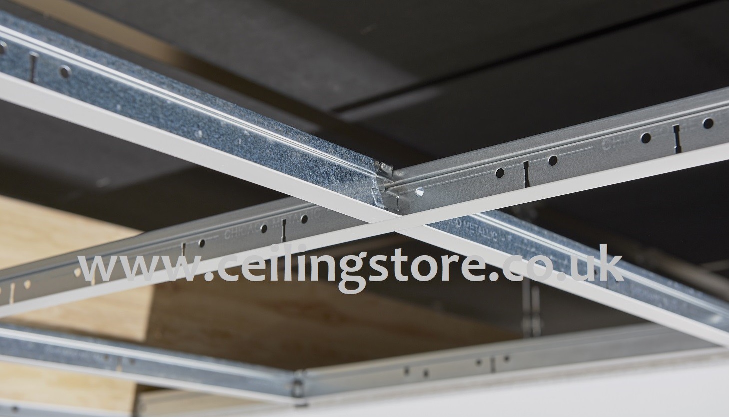 10m2 White Suspended Ceiling Grid System 600x600 x 24mm Complete Grid ...