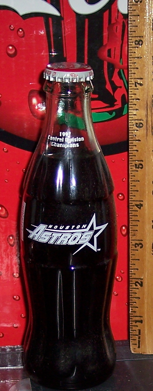 1998 HOUSTON ASTROS 1997 CENTRAL DIVISION CHAMPIONS 8 OZ COCA - COLA ...