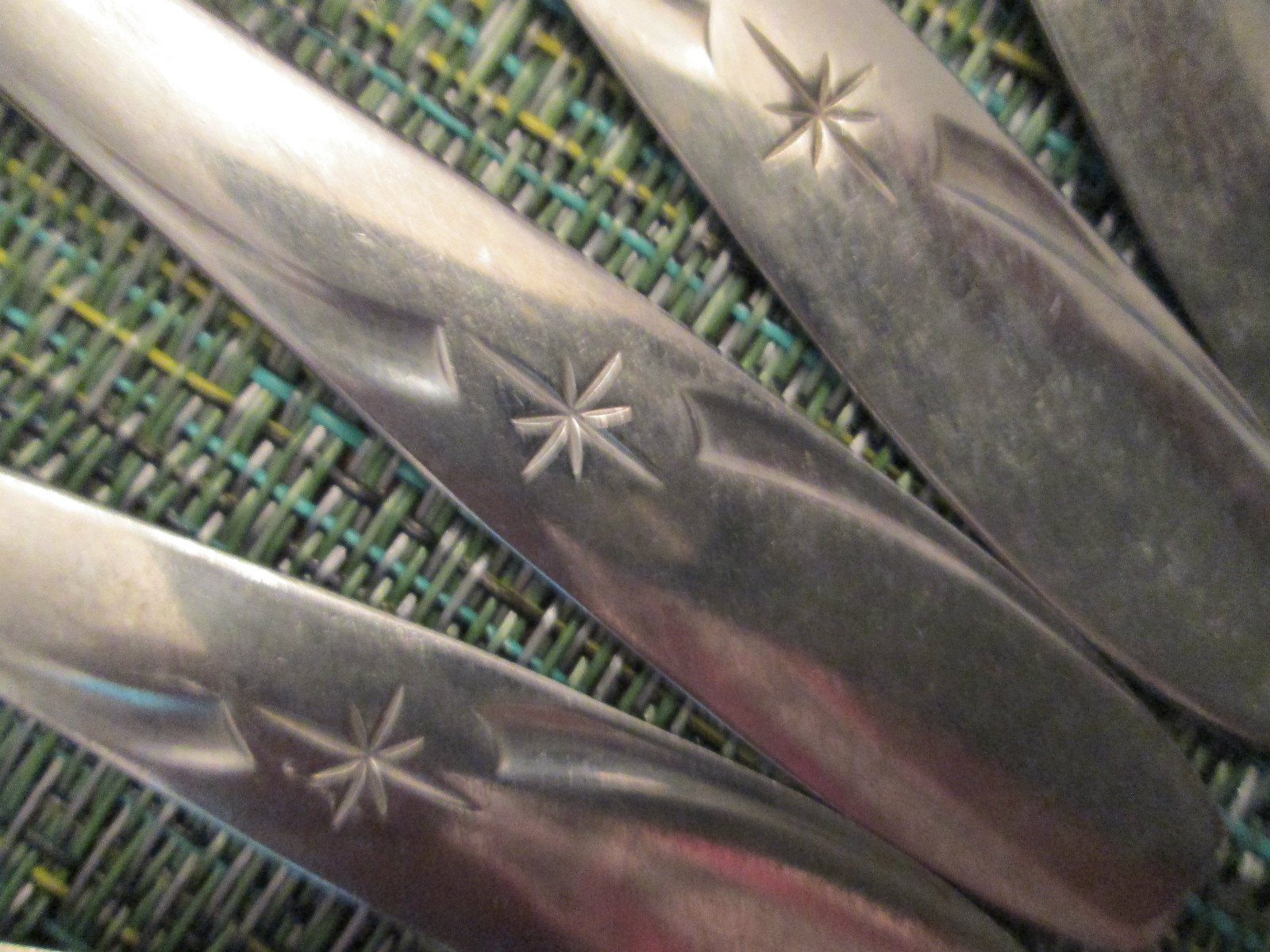 SET 8 TEA SPOONS! Vintage WALCO WALLACE stainless NORTH STAR pattern ...