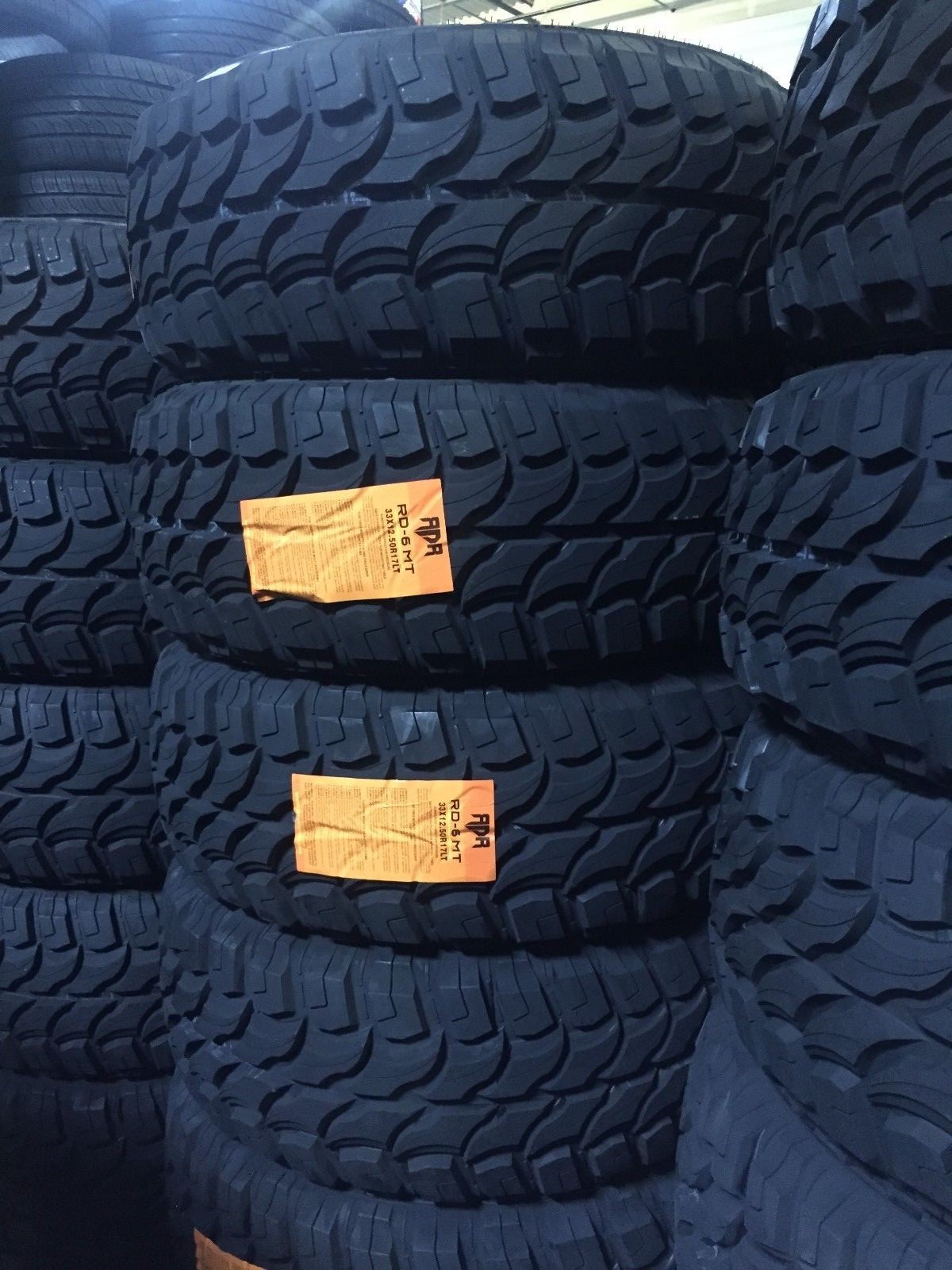 33X12.50R17LT 33 12.50 17 RDR RD-6 M/T 114Q 8PR Set of 4 Mud Tires ...