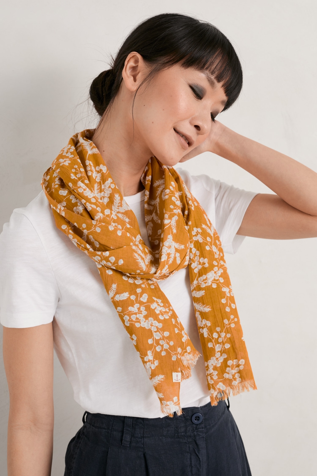 Seasalt Women's Scarf - yellow New Everyday Scarf - Mimosa Spice | eBay UK