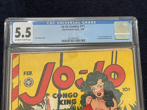 JO-JO Comics #11 (Feb 1948) Graded 5.5 OFF-W TO WHITE by CGC Bondage ...