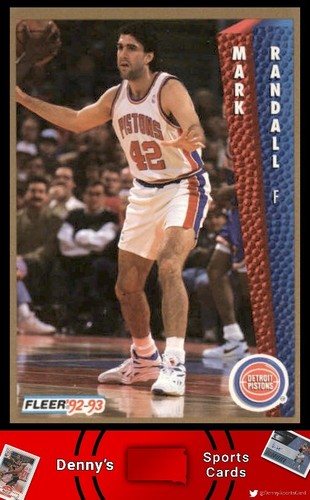 1992 Fleer #336 Mark Randall Detroit Pistons Basketball Card | eBay