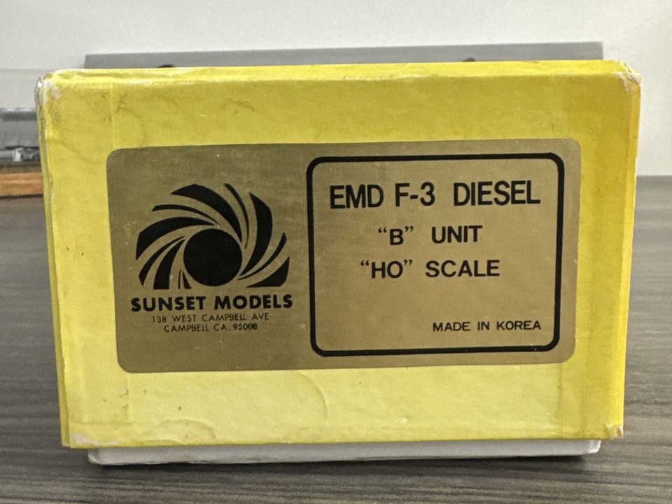 Sunset Models HO Brass EMD F3B Diesel Locomotive - Unpainted, NIB w ...