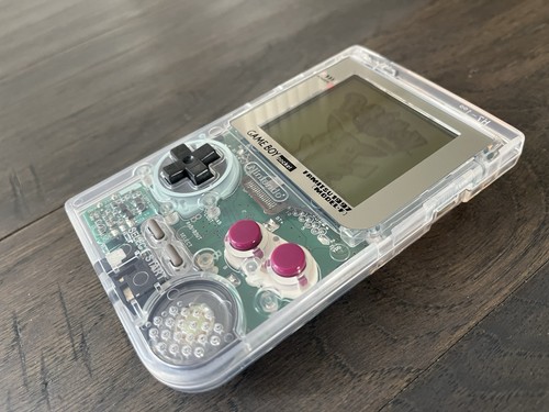 Nintendo Game Boy Pocket GBP Clear Shell & Glass Lens- Fully ...