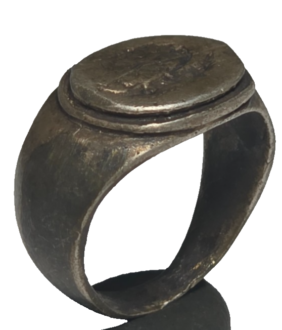 MILITARY MINT RARE ANCIENT STYLE SILVER SEAL RING MARK ANTONY-5.8 GR 19 ...