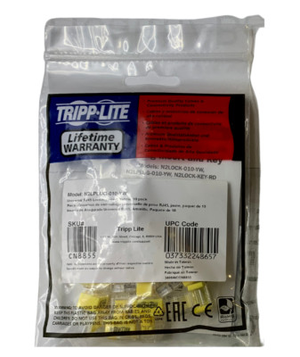 Tripp Lite Universal RJ45 Locking Insert Patch Panel Wall Plate Yellow ...