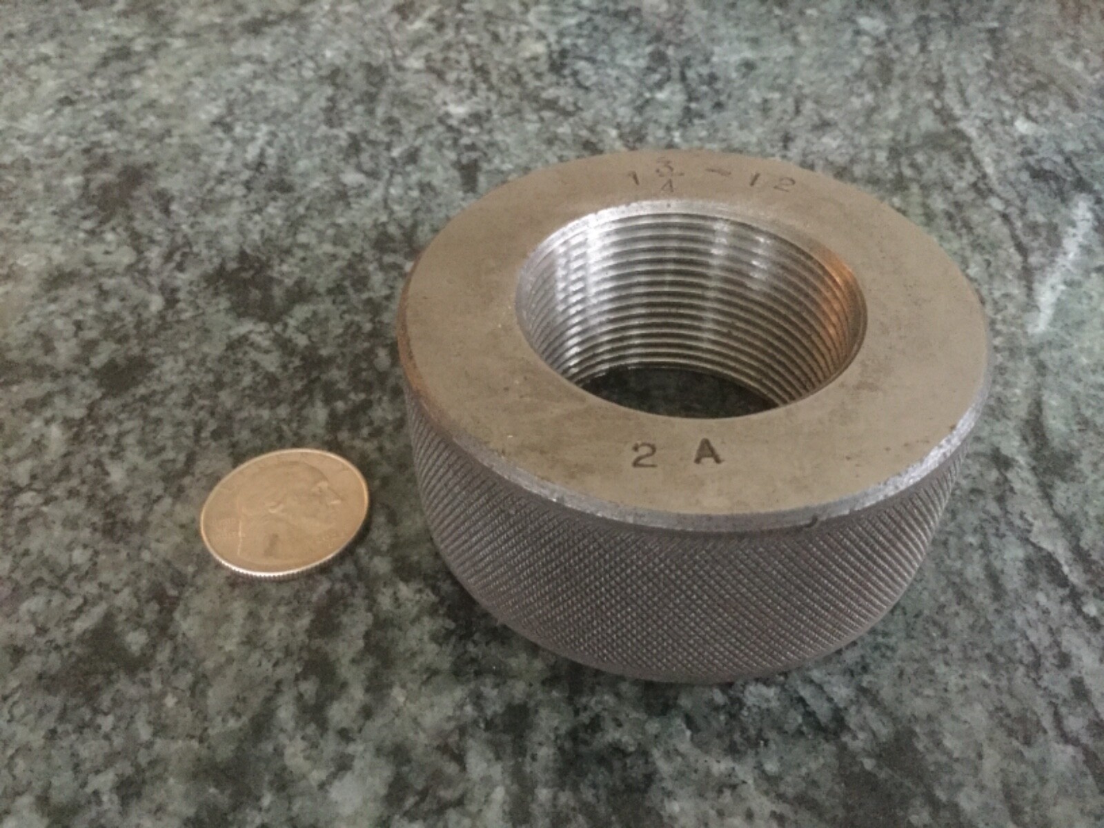 large thread checking referance gage 1 3/4 inch 1.75-12 hand made ...