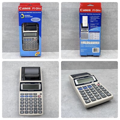 Canon P1-DH III Palm Size Printing Calculator 12-Digit Display AC/DC w ...