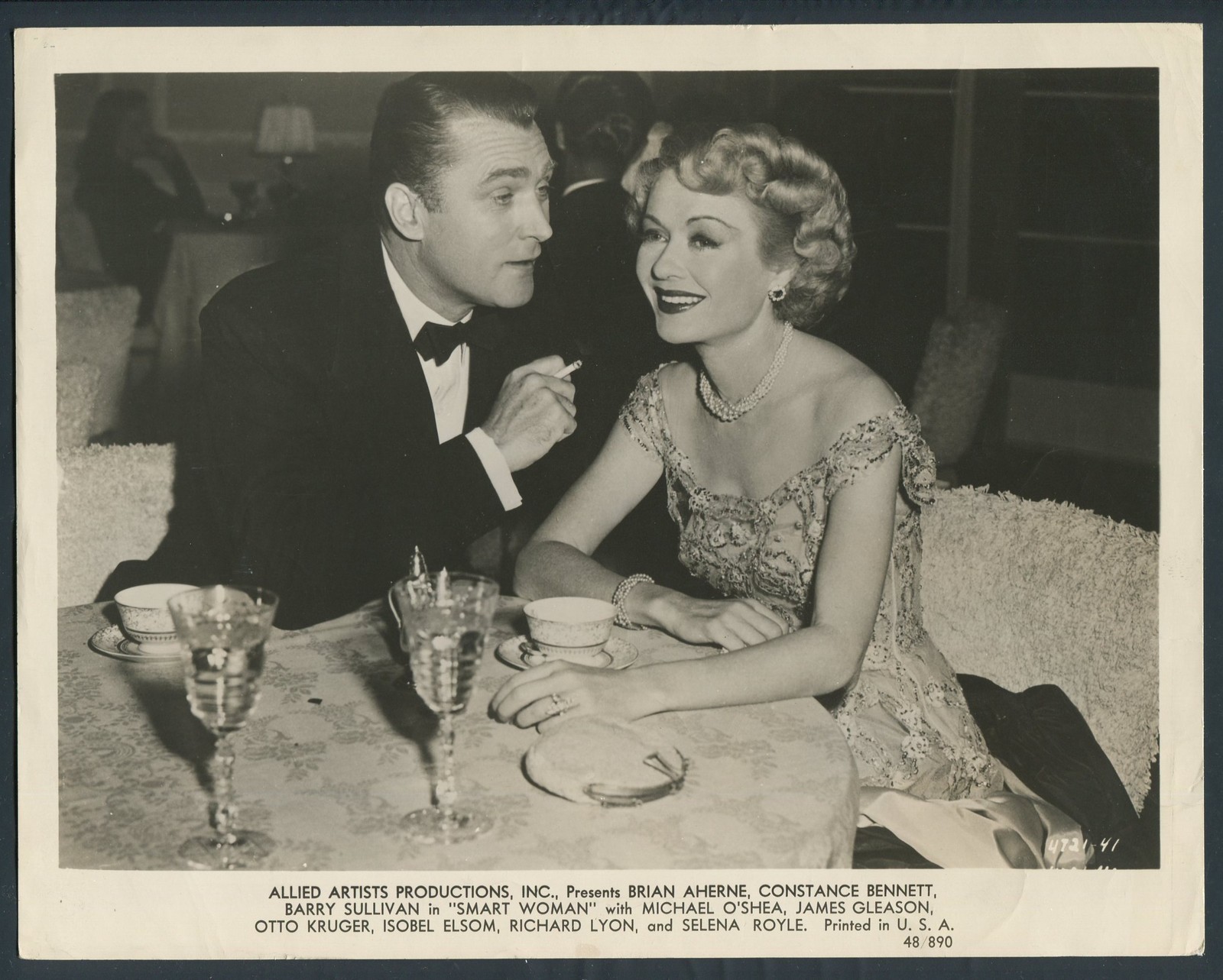 BRIAN AHERNE CONSTANCE BENNETT in Smart Woman '48 SMOKING SMILE | eBay
