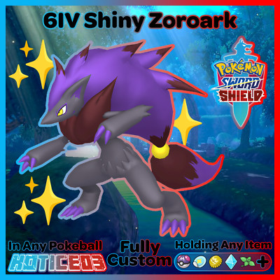 ZOROARK Ultra SHINY 6IV Pokemon SWORD and SHIELD lv100 EVs +MasterBall ...