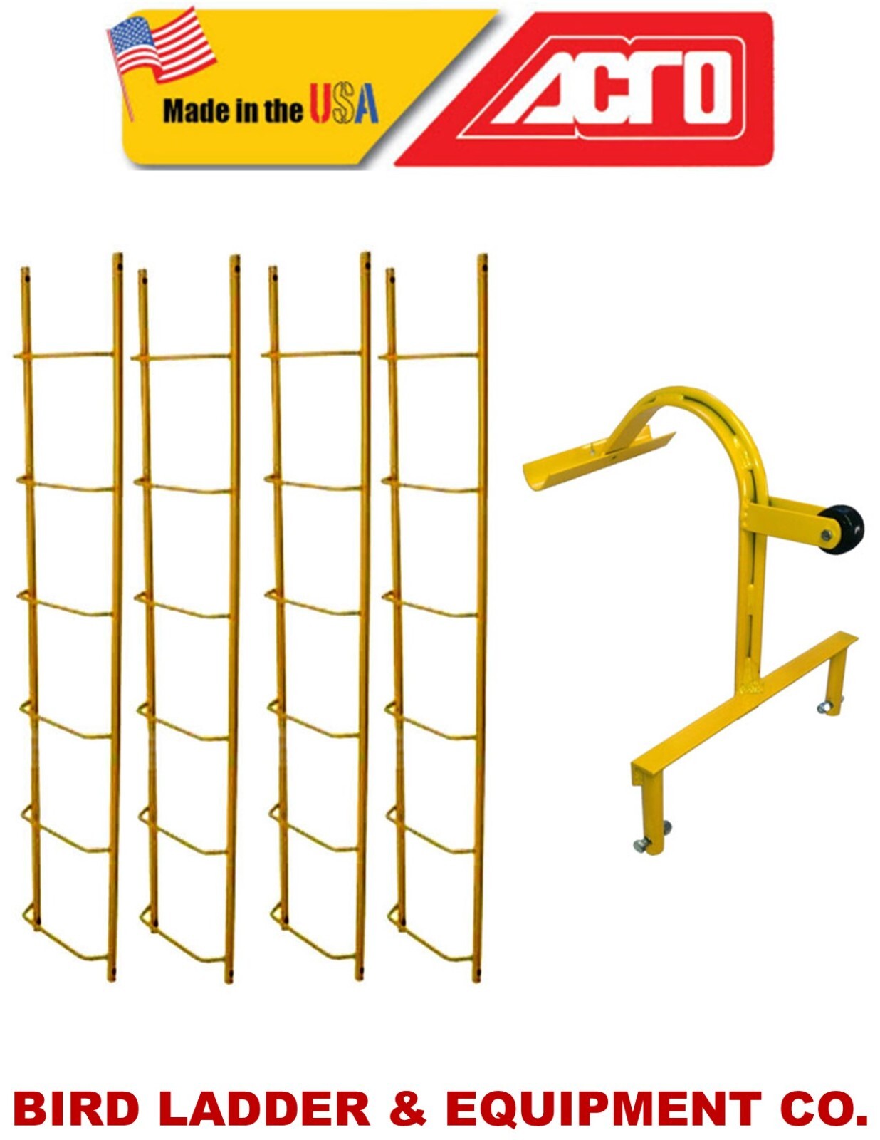 ACRO Chicken Ladder Set - (4) 6' Ladders & (1) 10" Hook - Roofing ...