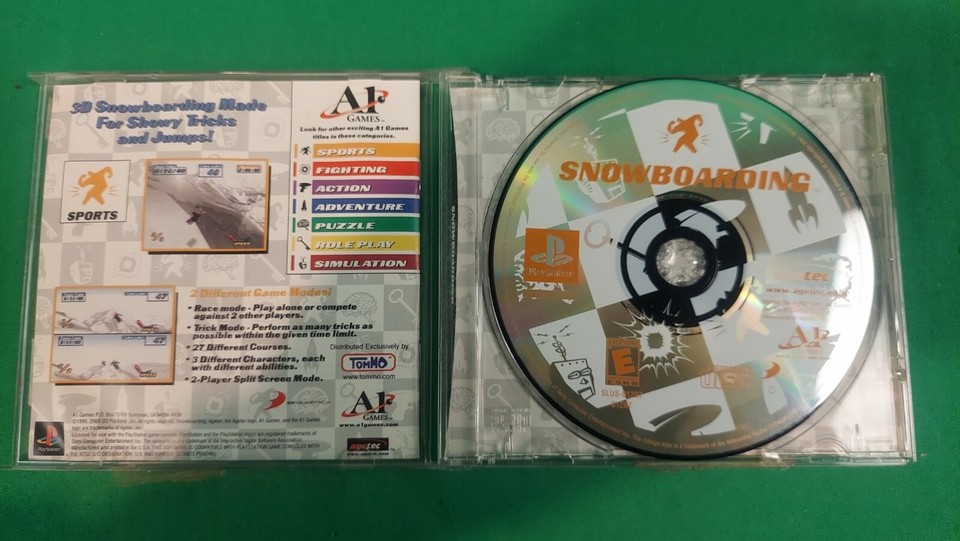 Snowboarding Sony PlayStation 1 PS1 Agetec A1 Games Tommo Everyone ...