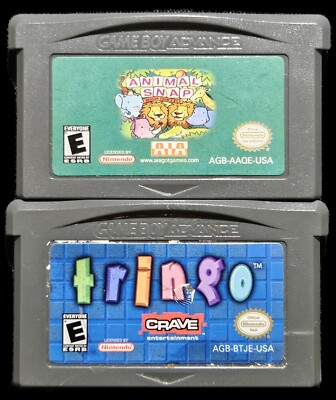 Animal Snap & Tringo (Nintendo Game Boy Advance) GBA Puzzle Games Lot ...