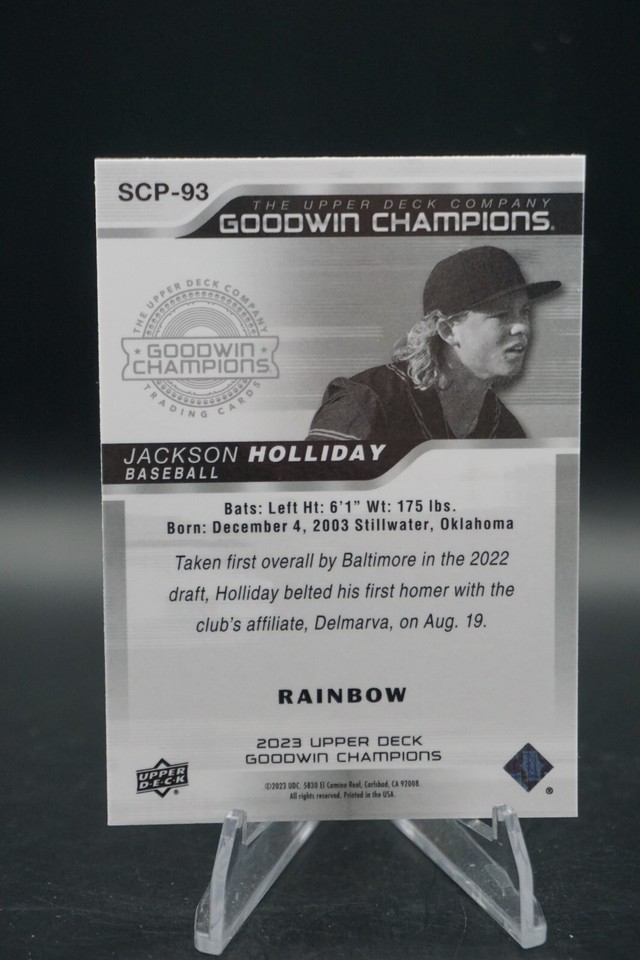 2023 Upper Deck Jackson Holliday #SCP-93 Rainbow Splash Of Color ...