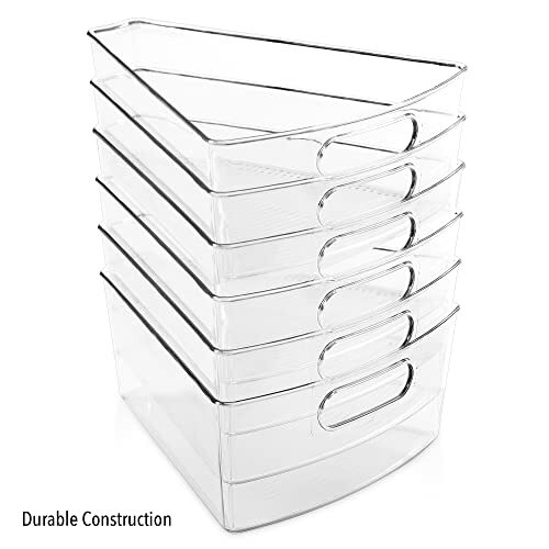 Plastic Transparent Lazy Susan Organizers Kitchen Cabinet Storage Bins ...