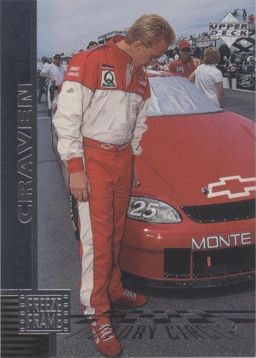 1998 Upper Deck Victory Circle - Freeze Frame Ricky Craven #124 for ...