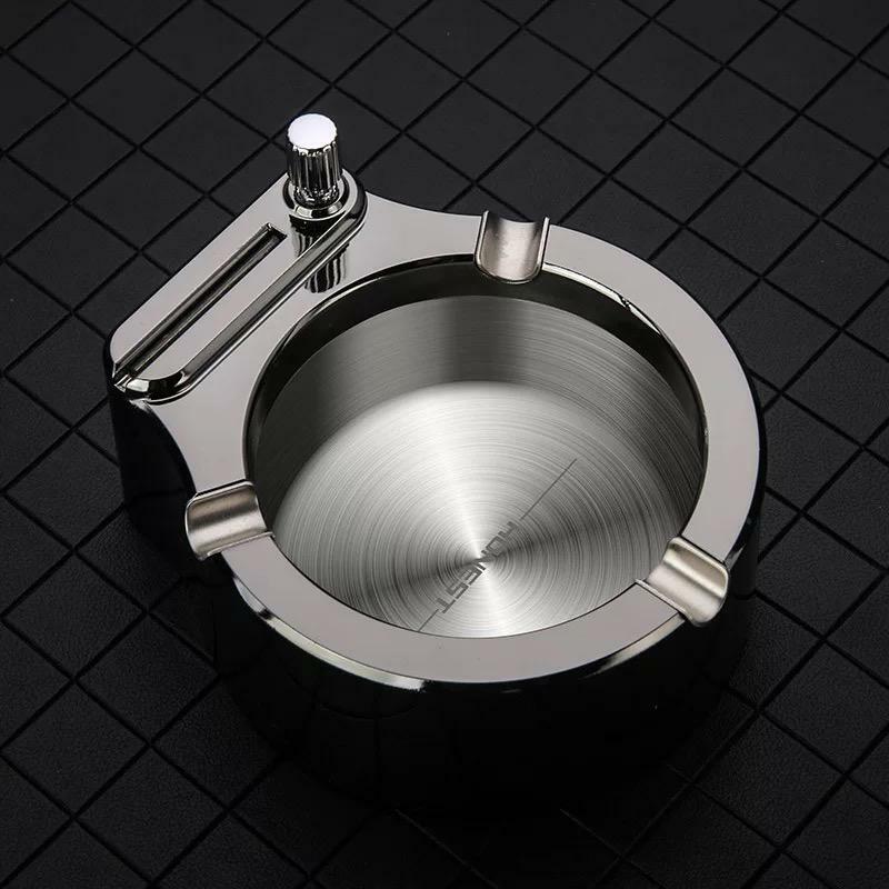 Retro Metal Ashtray Ten Thousand Match Lighter Multifunction Ashtray ...