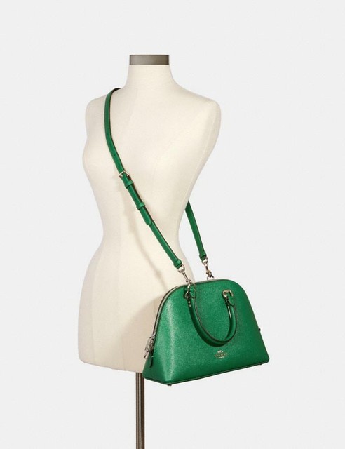 Coach Purse 2553 Katy Satchel Handbag Crossgrain Leather Shamrock for ...