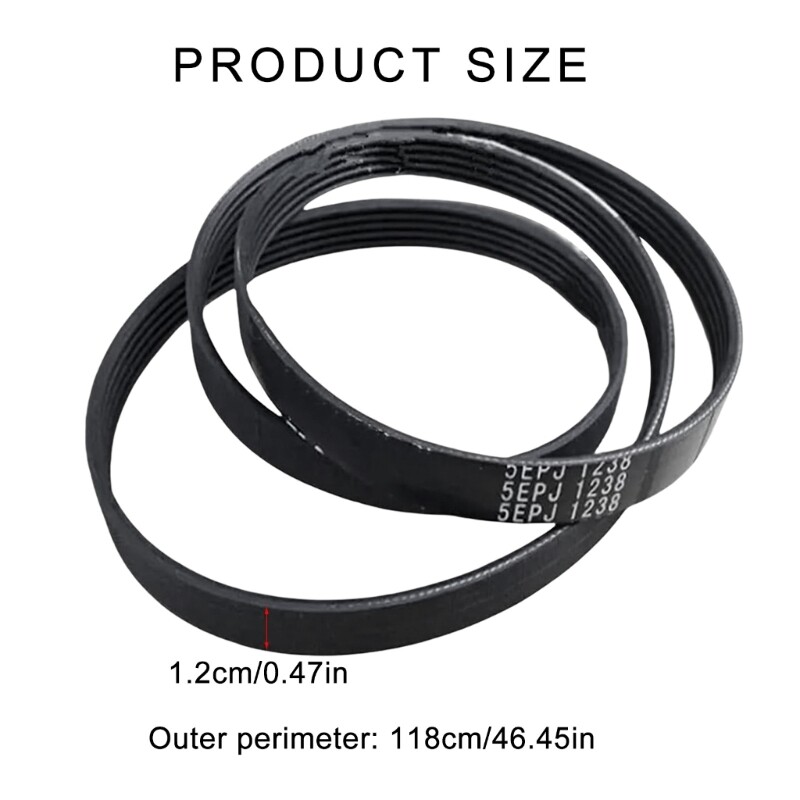 2PCS Washer Belts Laundry Machine Belt Washing Machine Belt Rubber ...