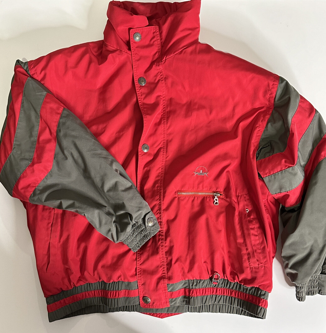 Vintage BOGNER Red & Gray Puffer SKI JACKET Size Larg… - Gem