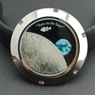 37mm Back Cover Stainless Steel Moon Pattern Bottom Cover For VK63 ...