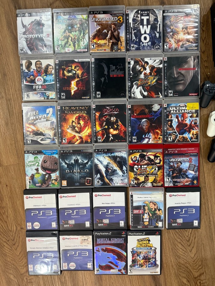 Sony PlayStation 3 60GB FAT PS3 Bundle CECHA01 Backwards Compatible +29 ...