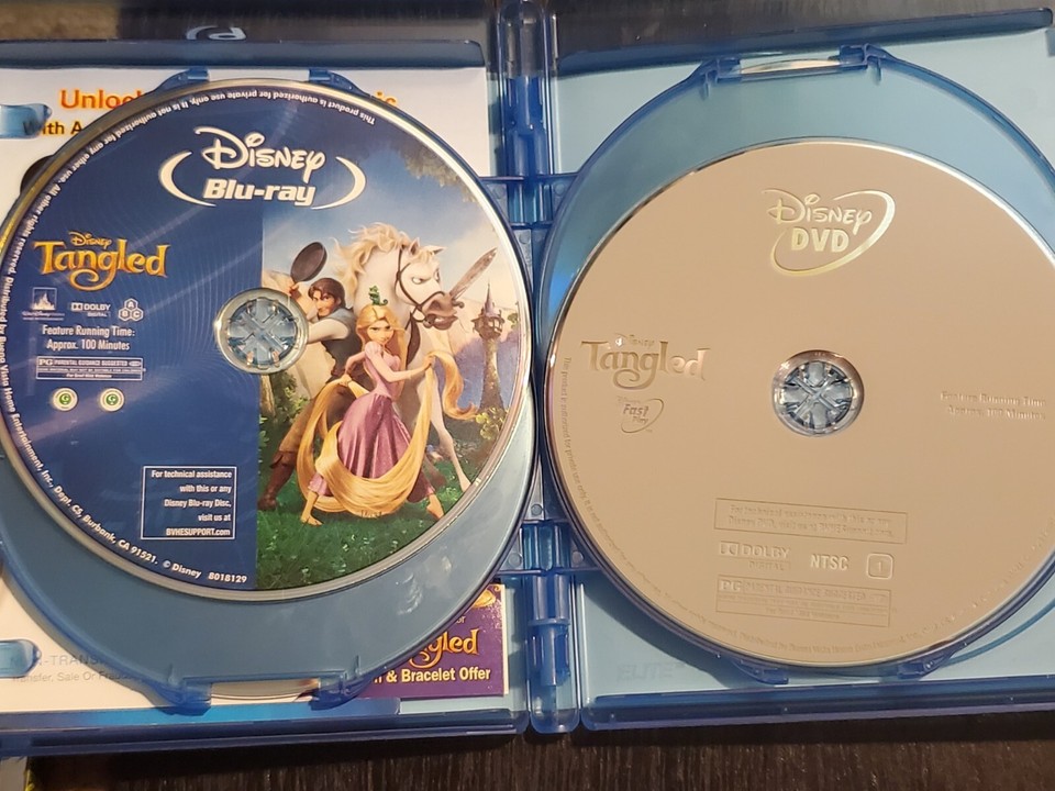 Tangled (3D Blu-Ray, 2010) 4-Disc Set w/ Lenticular Slipcover, Disney ...