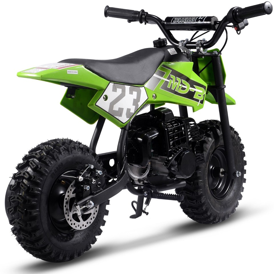 MotoTec Big Supermoto 50cc 2-Stroke Kids Dirt Bike w/ Larger Knobby ...