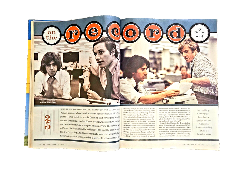 Entertainment Weekly Magazine OSCAR Special Collectors's Double Issue ...