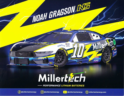 2024 NOAH GRAGSON “MILLER TECH BATTERIES DOVER" #10 NASCAR CUP POSTCARD ...