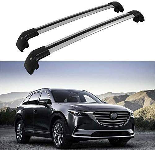 2Pcs Roof Rail Rack Lockable Cross Bar Crossbar Fit for Mazda CX-9 CX9 ...