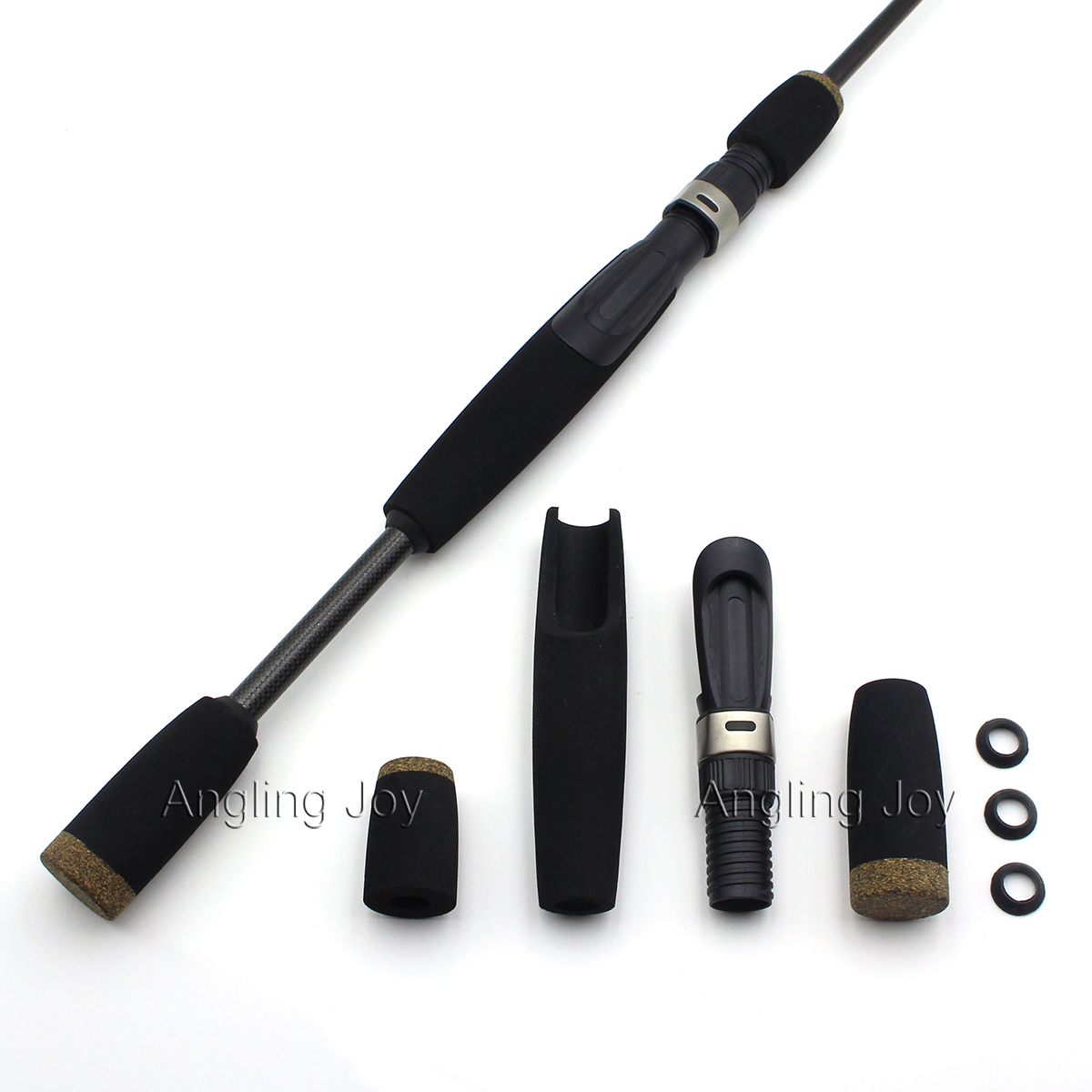 Spinning Fishing Rod Handle Kit Split Grips with IPS Type Reel Seat Rod ...