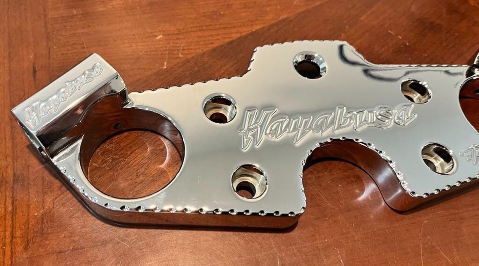 CHROME DIAMOND CUT LOWERING TRIPLE TREE 1999-2020 SUZUKI HAYABUSA ...