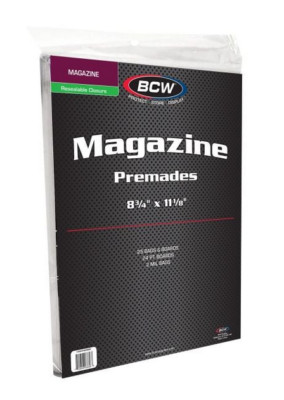 New Pack of 25, Pre-made Resealable Magazine Bags and Boards, Acid Free ...