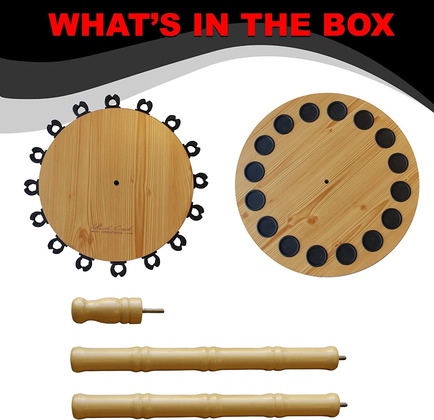 Vertical Fishing Rod Holder Rush Creek 16 Wooden Round Fishing Rod Rack ...