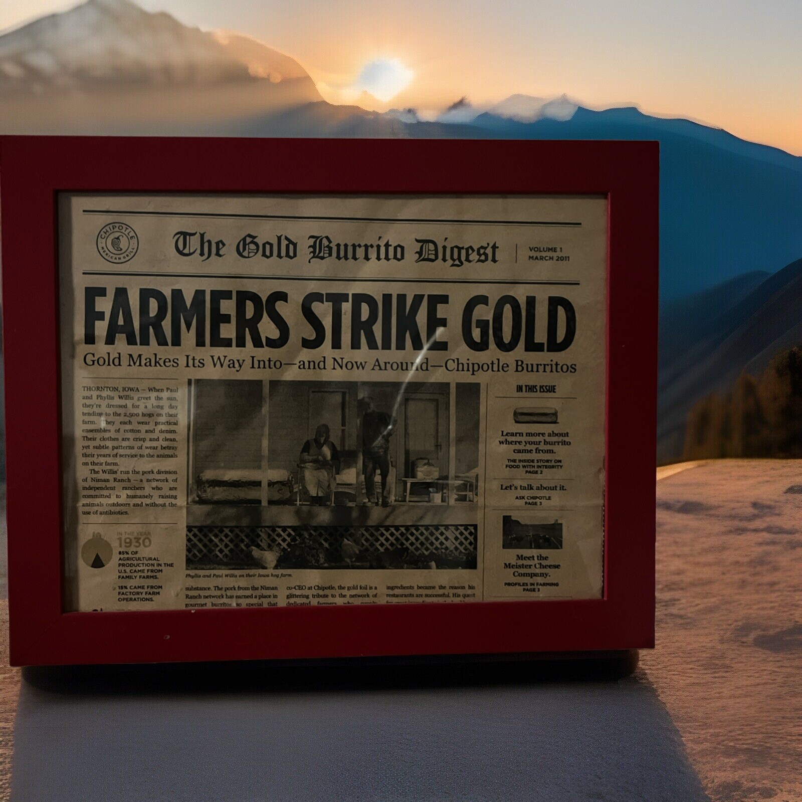 Chipotle Restaurant Decor Newspaper The Gold Burrito Digest Volume 1 ...