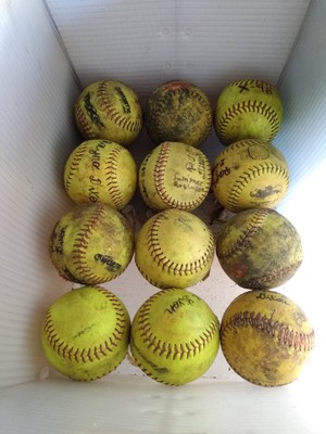 Mixed Brand Softball Yellow Recreational Wilson Trump Stote Adidas Used ...