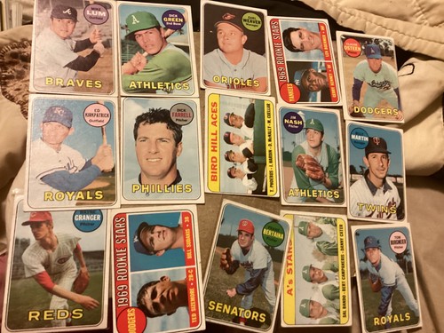 Lot (44) 1969 TOPPS BASEBALL CARDS All HIGH NUMBERS - (#514-#662) - EX ...